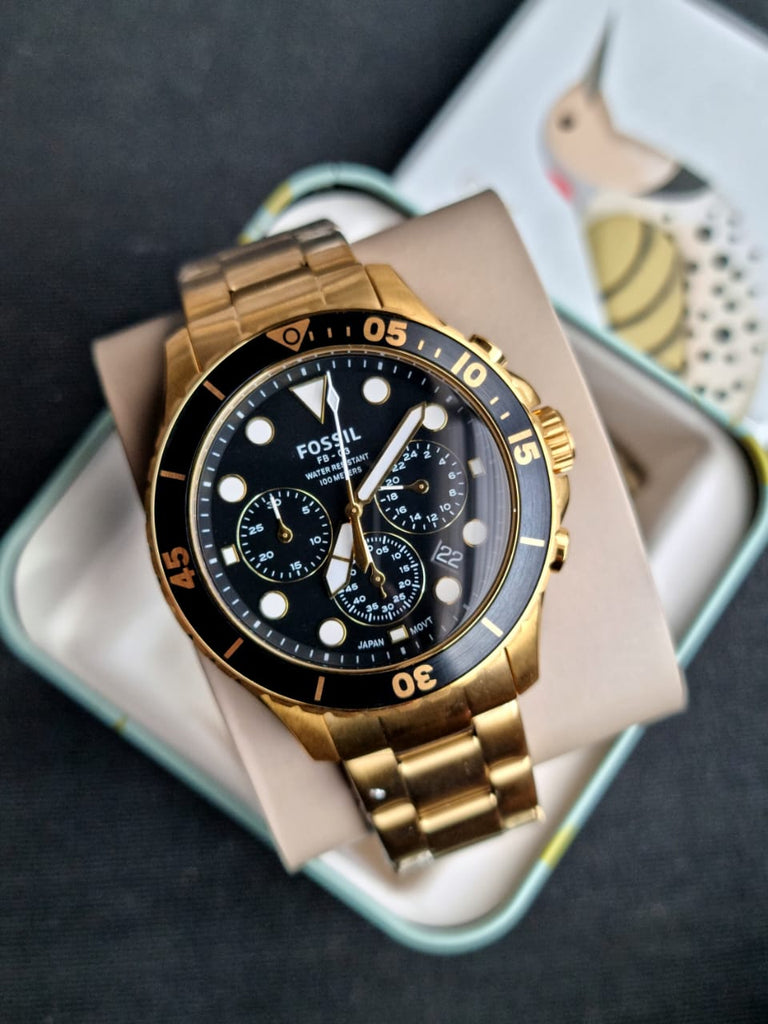 Fossil Fb-03 Chronograph Stainless Steel Quartz FS5727 100M Men's