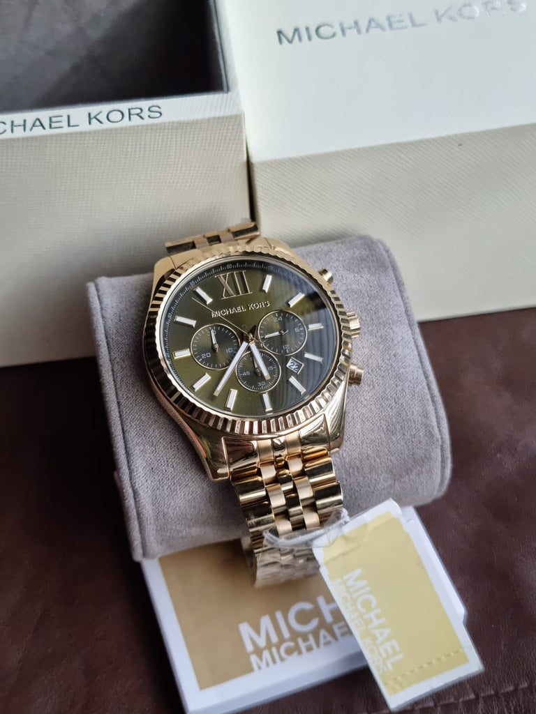 MICHAEL KORS Lexington Chronograph Green Dial Men's Watch MK8446