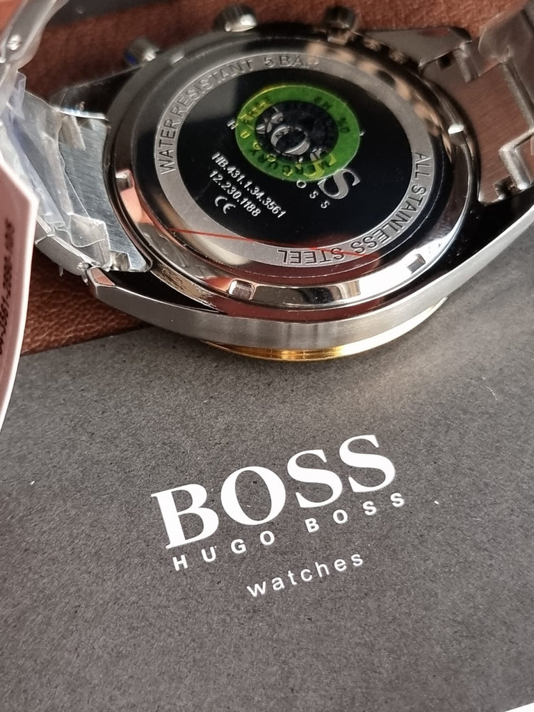 Hugo Boss Men’s Chronograph Quartz Stainless Steel Green Dial 44mm Wat