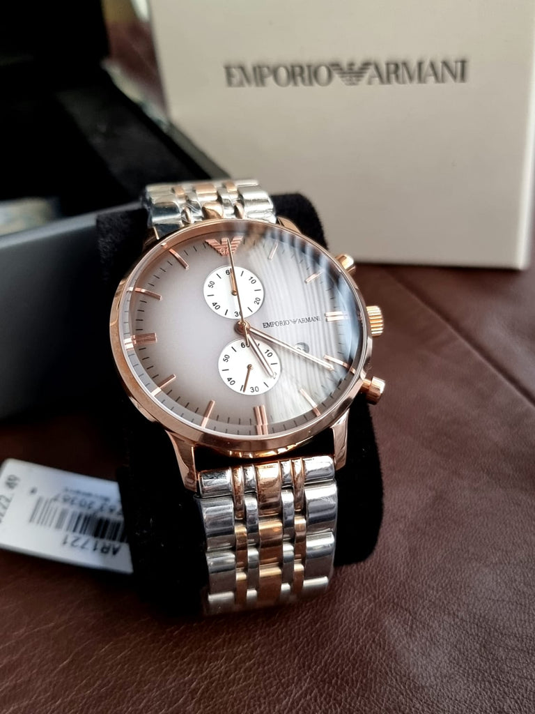 Emporio Armani Men’s Chronograph Two Tone 43mm Watch AR1721