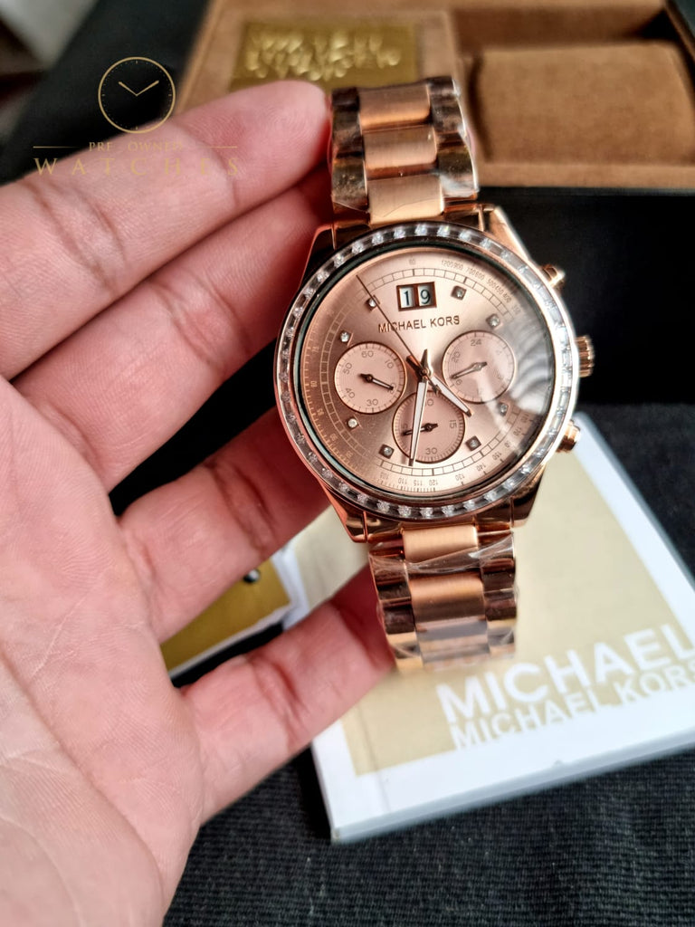Michael Kors Women's MK6204 - Brinkley Rose Gold Watch