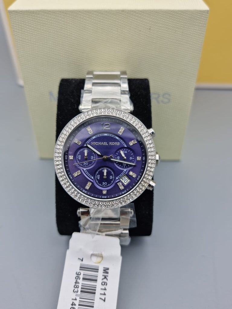 MICHAEL KORS Parker Chronograph Navy Dial Ladies Watch MK6117