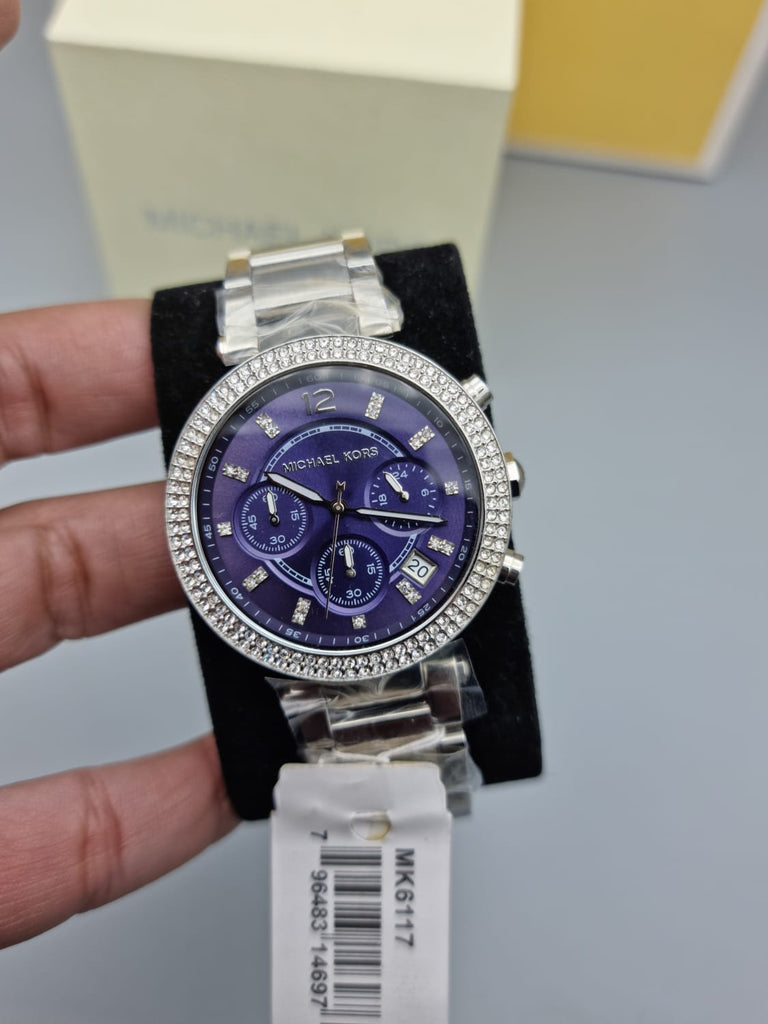MICHAEL KORS Parker Chronograph Navy Dial Ladies Watch MK6117