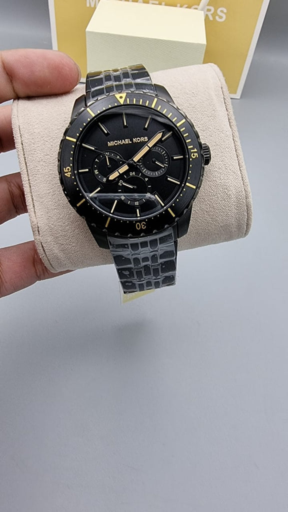 Michael Kors Cunningham Multifunction Black Stainless Steel Men's Watc