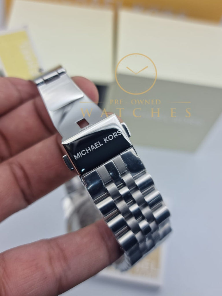 Michael Kors Men's Lexington Silver-Tone Watch MK8515